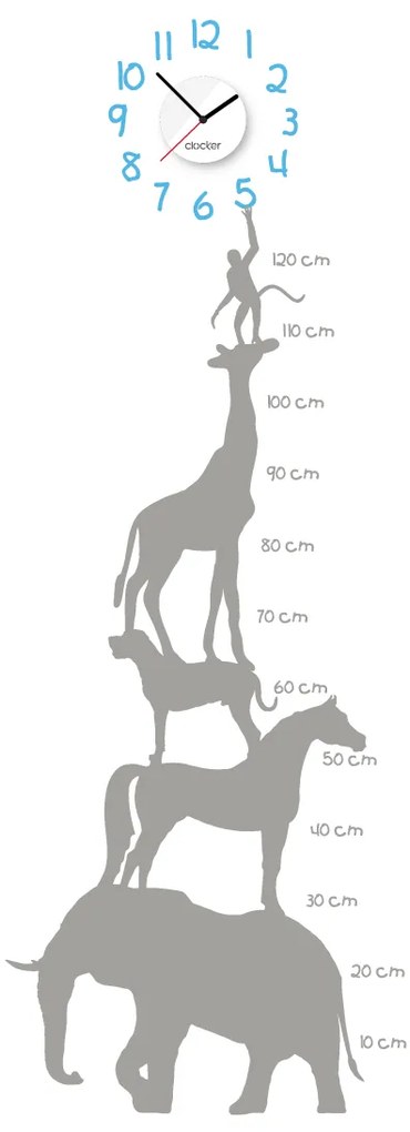 Clocker Nalepovací hodiny Animal chart Barva ciferníku: Bílá