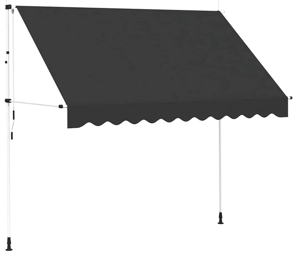 Ručně zatahovací markýza 300 cm antracitová 143690