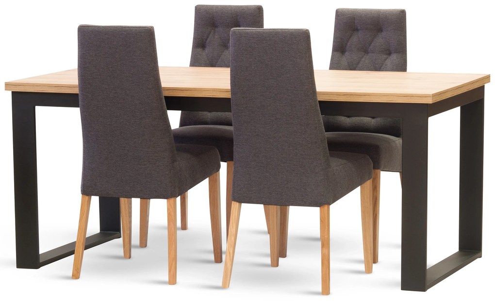 Stima Stůl 970 s kovovou podnoží 200x100 + 2x50 cm rustikál