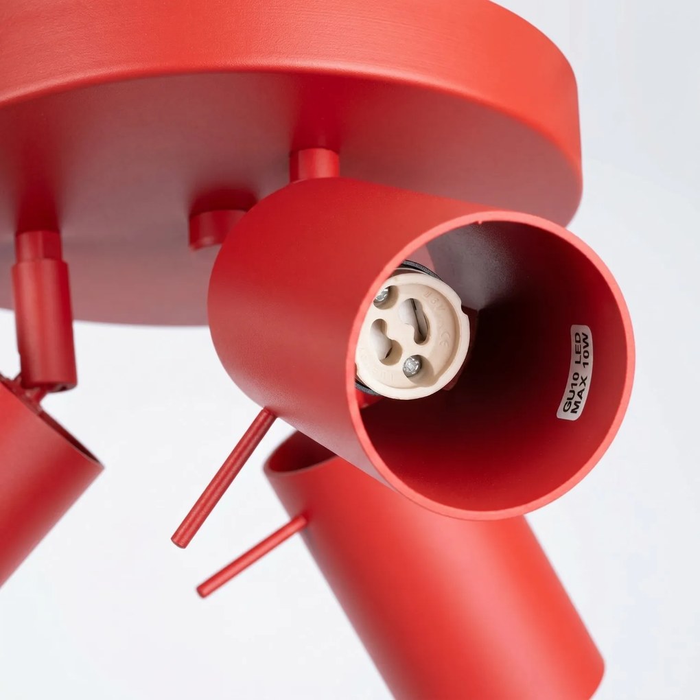 Sollux Lighting Stropní svítidlo RING 3P červené
