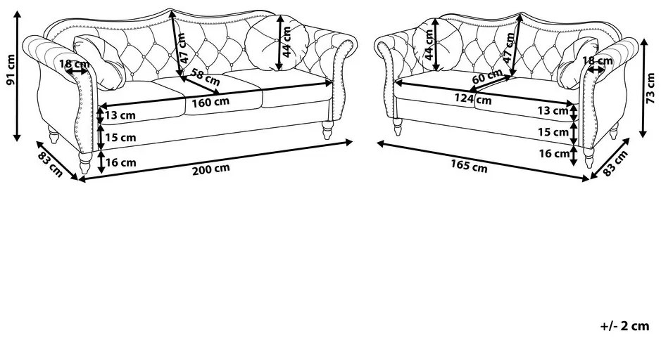 Velurová sedací souprava 5místná kobaltová SKIEN  Beliani