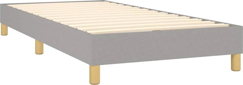 Rám postele s boxspringem světle šedý 90 x 200 cm textil 3120582