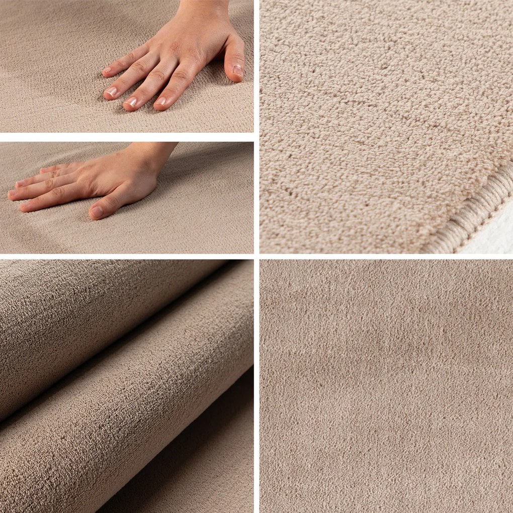 Ayyildiz, Kusový koberec Sky 5400 Beige kruh, 200x200 (průměr) kruh, béžová, obývací pokoj