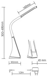 Stolní lampička LED Panlux LORD hnědá PN15100002 6W 3000K
