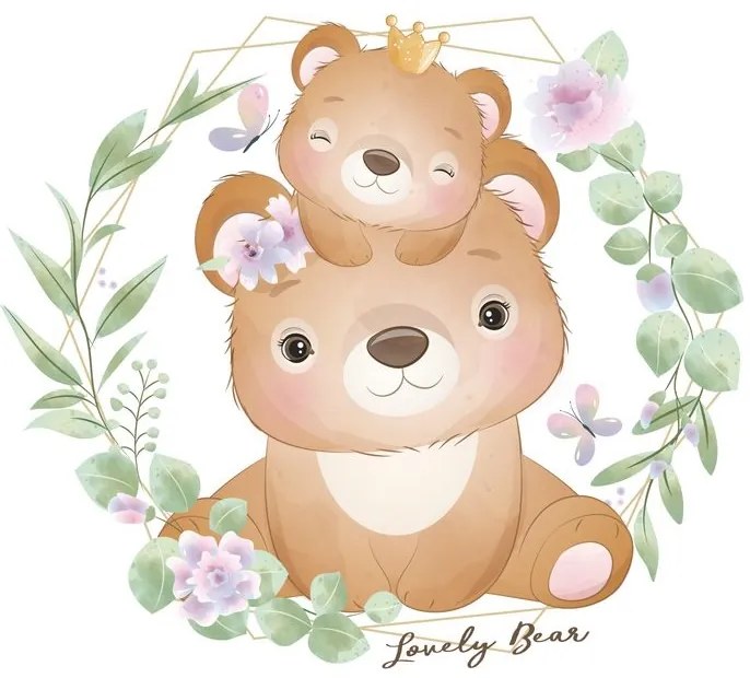 Tapeta roztomilý medvídci - 225x150 cm