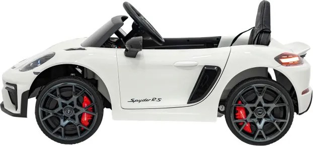 Elektrické autíčko Porsche Spyder RS 718 Lakýr bílé