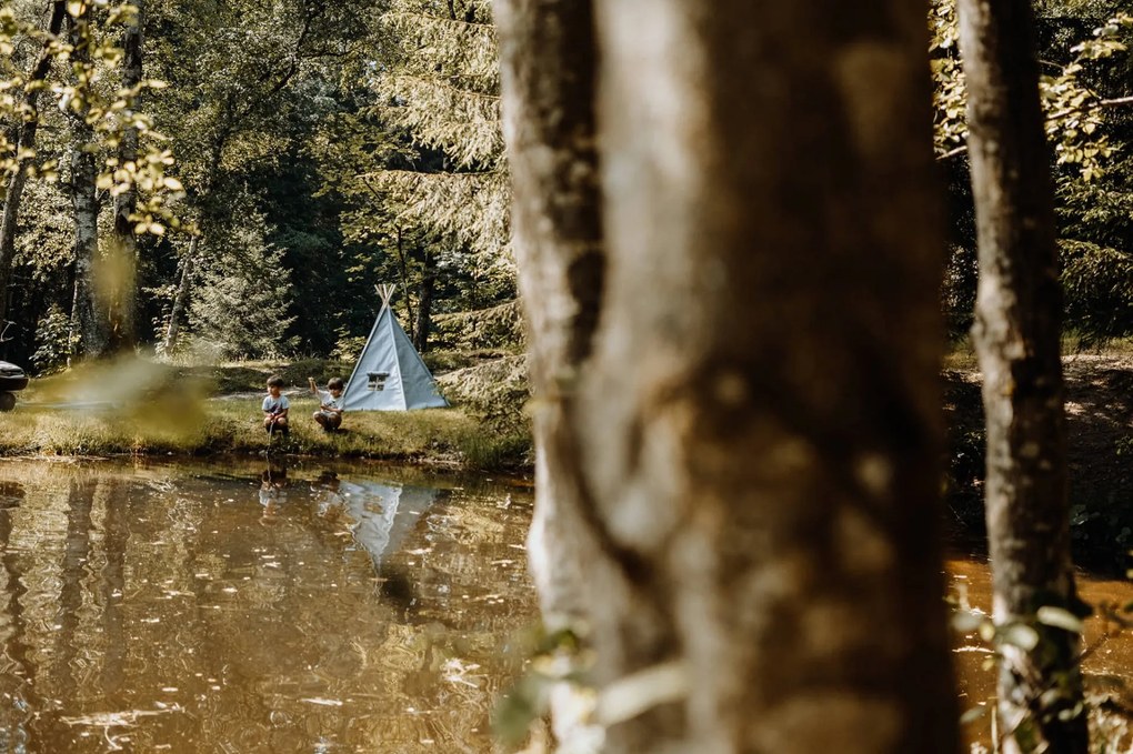 Vigvam design Venkovní Teepee Wild Child, Ash (světle šedé) - PĚTIÚHELNÍKOVÉ BEZ DOPLŇKŮ