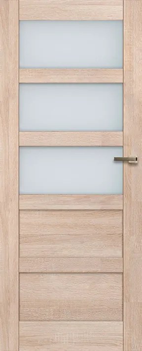 Interiérové dveře vasco doors BRAGA model 4 Průchozí rozměr: 70 x 197 cm, Orientace dveří: Levé dveře, Dekor: Dub stříbrný