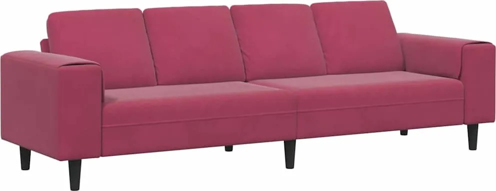 Pohovka do obývacího pokoje Víno Červené 250 x 77 x 76 cm 3335095