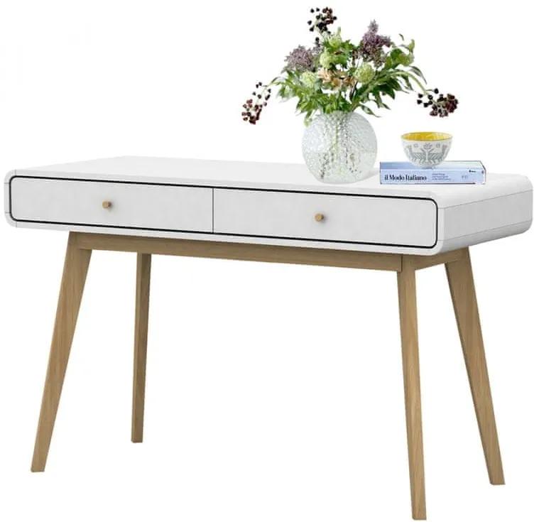 Danish style Pracovní stůl Calin, 120 cm, bílá