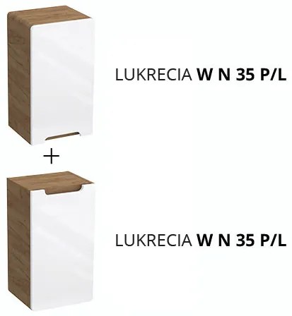 Comodo Doplňková koupelnová skříňka nízká Lukrecia W N 35 P/L