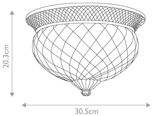 Hinkley HK-PLANT-F-S-PL - Stropní svítidlo PLANTATION 2xE27/60W/230V