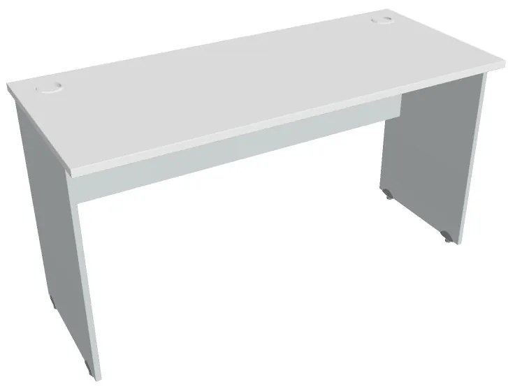 Stůl pracovní rovný 140 cm - Hobis Gate GE 1400 Dekor stolové desky: bílá, Dekor lamino podnože: šedá