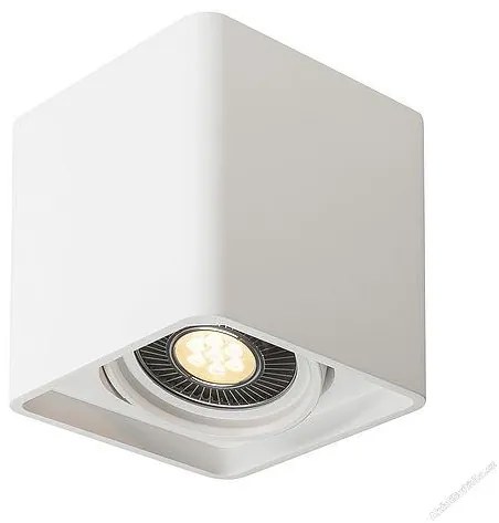 LA 148081 PLASTRA stropní svítidlo jedna žárovka LED GU10 111mm hranaté bílá sádra - BIG WHITE