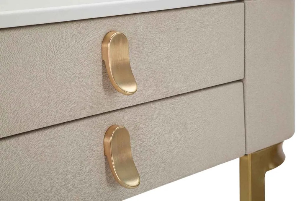 Designová konzole Ondelette 70 cm krémová