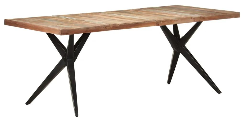 323573 vidaXL Jídelní stůl 200 x 90 x 76 cm masivní regenerované dřevo