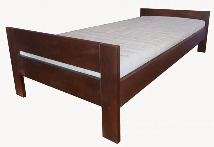 Krajča Jednolůžková postel z masivu Leona 80 x 200 cm Povrchová úprava: Bílá, Druh dřeva: Buk