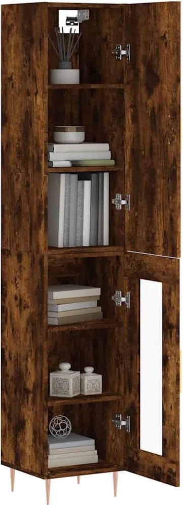 Skříň highboard kouřový dub 34,5 x 34 x 180 cm kompozitní dřevo 3199038