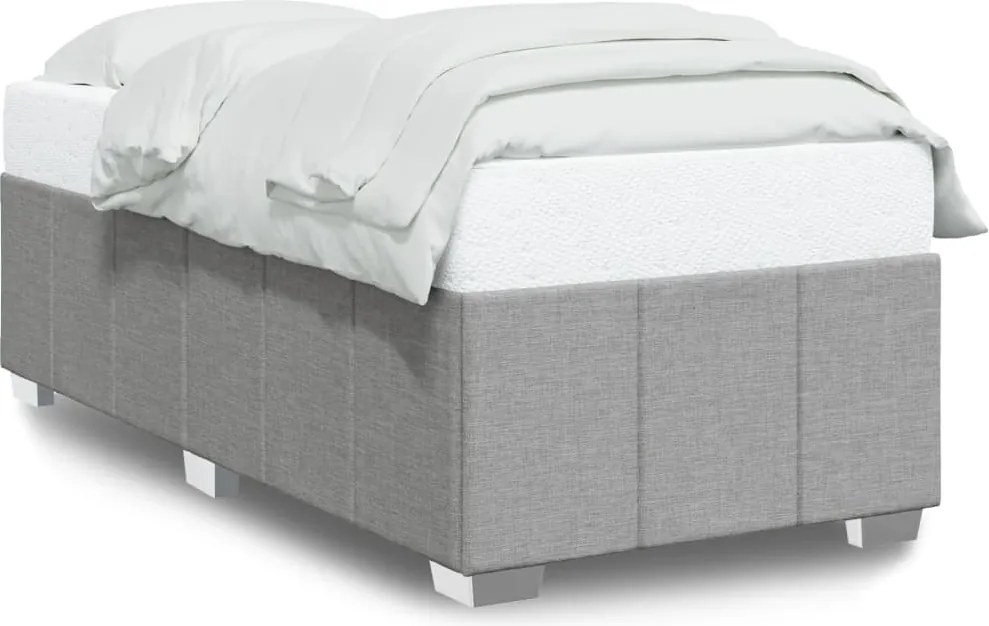Rám postele bez matrace světle šedá 80 x 200 cm textil 3284790