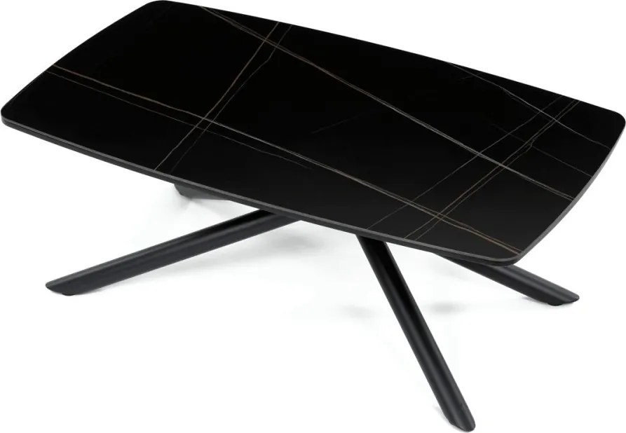 Konferenční stolek AHG-X7227 BK, slinutá keramika, mramor (120 x 70) cm