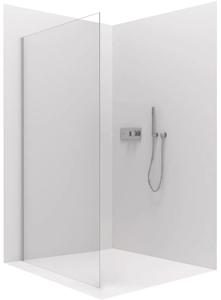 Cerano Varone, pevná sprchová stěna 100x195 cm, 6mm čiré sklo, chromový profil, CER-CER-DY505-100-195-SG