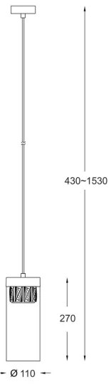 Zuma Line P0389-01D-F7AC - Křišťálový lustr na lanku GEM 1xG9/28W/230V