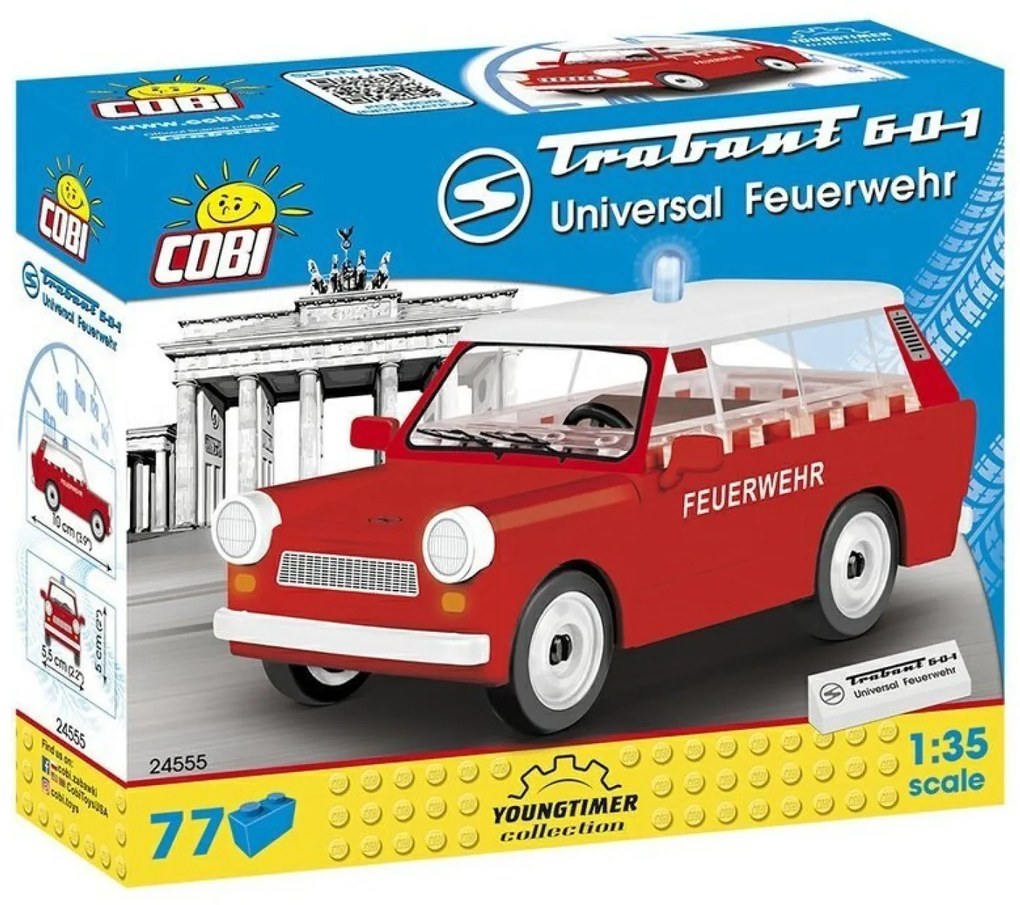 Cobi 24555 youngtimer – trabant 601 hasiči 1:35
