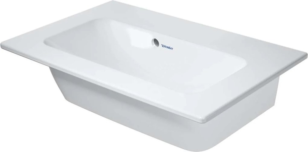 Duravit ME by Starck - Umyvadlo 63x40 cm, s přepadem, bez otvoru pro baterii, DuraShield, bílá 234263AA60