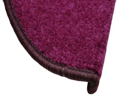 Vopi koberce Nášlapy na schody Eton fialový půlkruh, samolepící - 28x65 půlkruh (rozměr včetně ohybu)