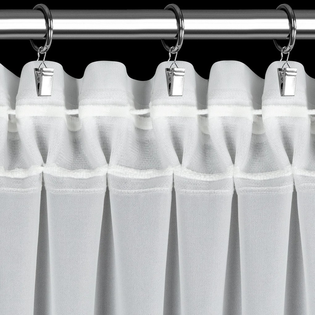VÁNOČNÍ ZÁCLONA NA PÁSCE FLAKE 350X160 CM BÍLÁ