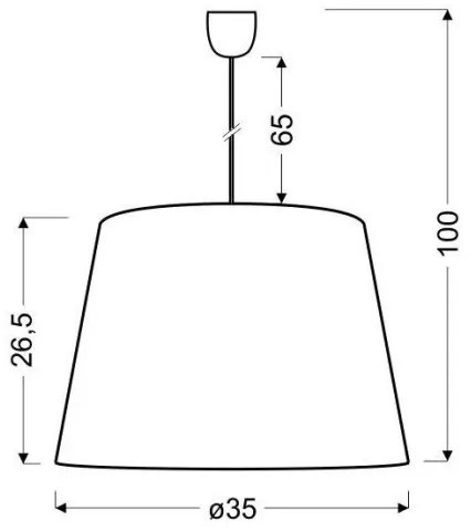 Lustr na lanku PLATINO 1xE27/60W/230V