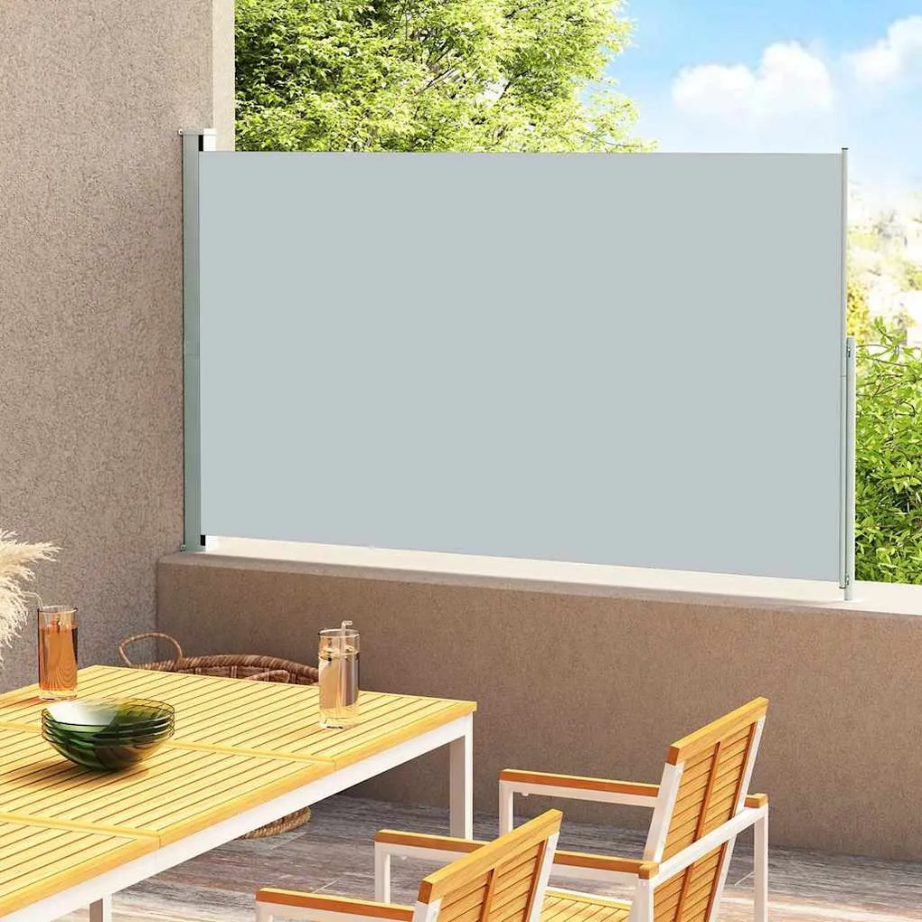 Zatahovací boční markýza 180 x 314 cm šedá 313401