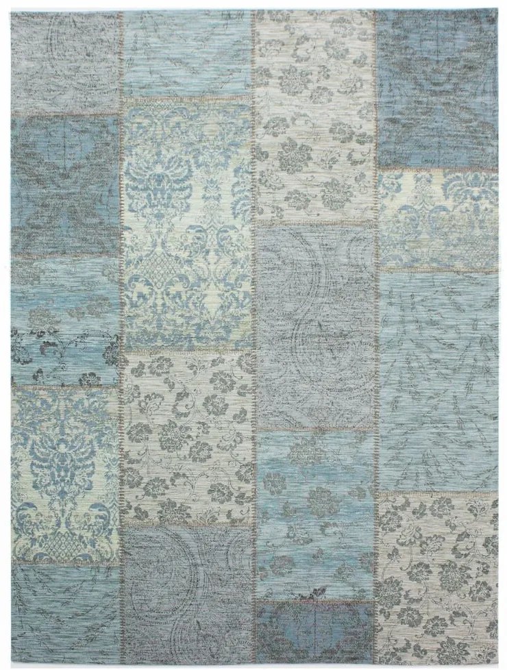 Flair Rugs koberce Kusový koberec Manhattan Patchwork Chenille Duck Egg - 120x170 cm