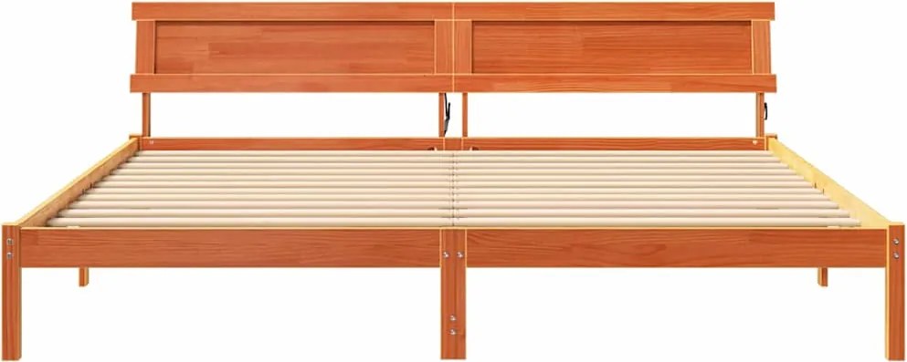 Rám postele Voskově hnědá 200 x 200 cm Masivní borové dřevo 3385747