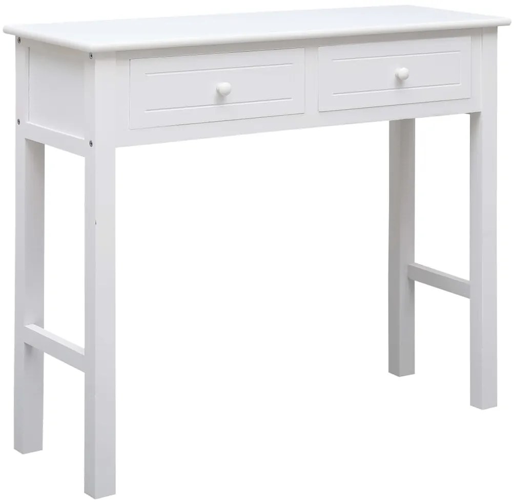 284147 vidaXL Konzolový stolek bílý 90 x 30 x 77 cm dřevo