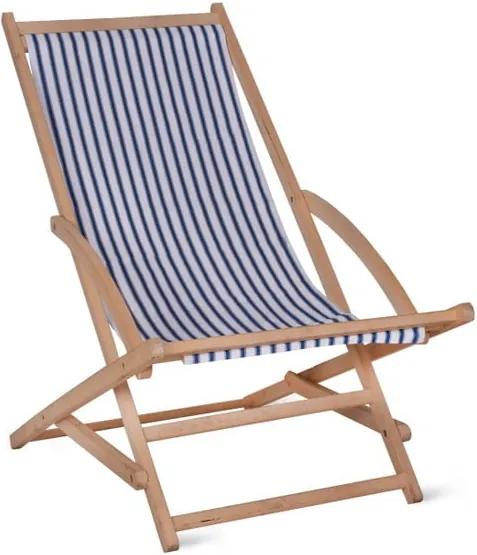 Zahradní lehátko s konstrukcí z bukového dřeva Garden Trading Rocking Deck Chair Stripe