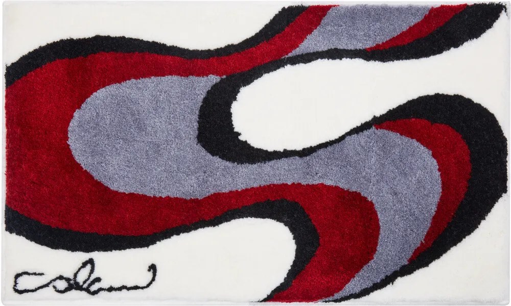 GRUND Koupelnová předložka Colani 11 bílo-červené Rozměr: 60x100 cm