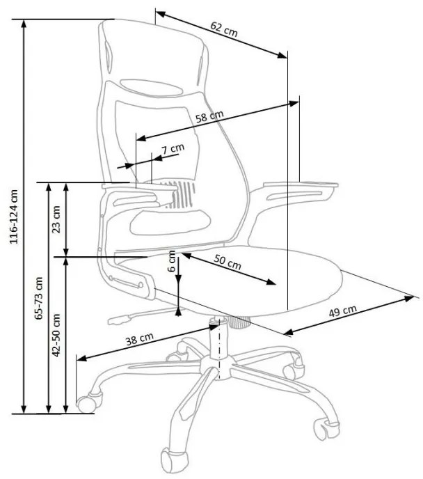 Kancelářská židle Solaris, černá / šedá