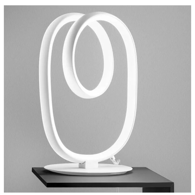 Gea Luce Gea Luce DIVA L BIANCO SATINATO-LED Stmívatelná stolní lampa DIVA 17W/230V bílá FX0221