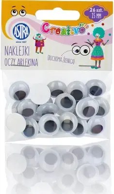 ASTRA CREATIVO Samolepící oči 15mm Harlekýn