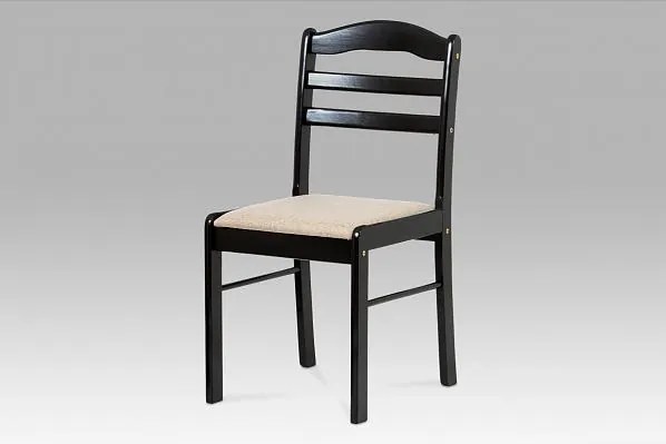 Artium  Jídelní židle, barva černá, potah béžový