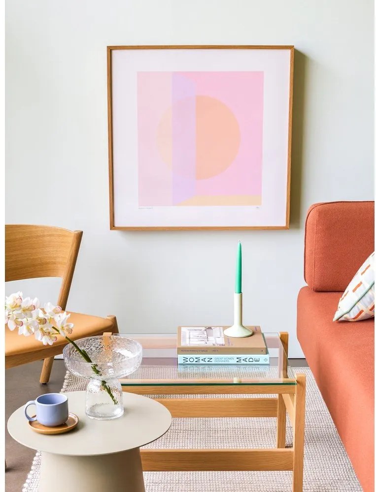 Konferenční stolek se skleněnou deskou v přírodní barvě 52x66 cm Ledge – Hübsch