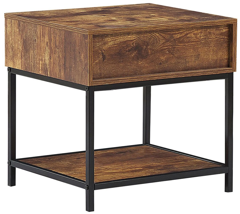 Boční stolek z tmavého dřeva BERKLEY Beliani