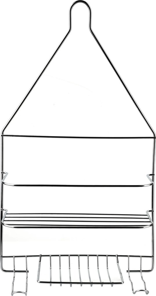 Koupelnová police CARL SILVER 25x45 cm stříbrná