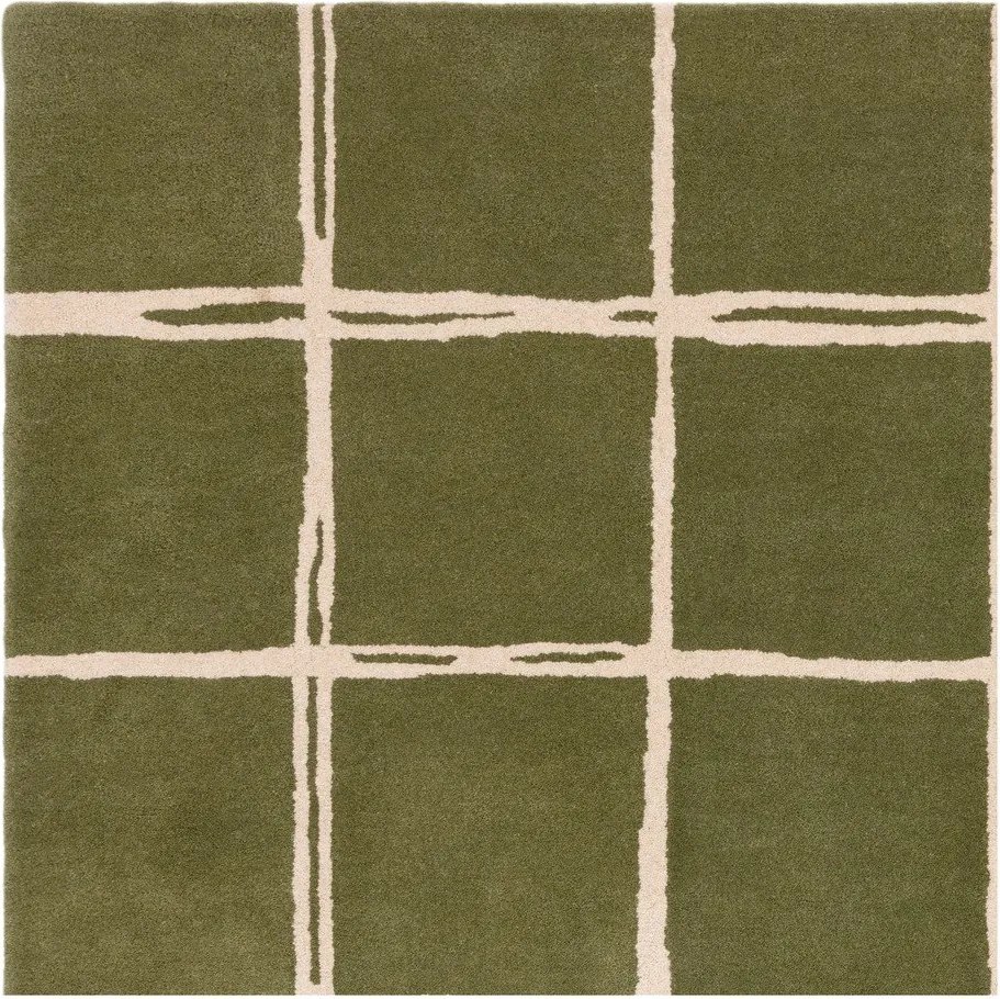 Zelený ručně tkaný vlněný koberec 120x170 cm – Asiatic Carpets