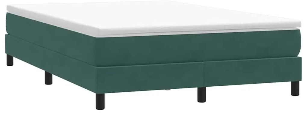 Postel Box Spring bez matrace tmavě zelená 160x210 cm samet 3315834