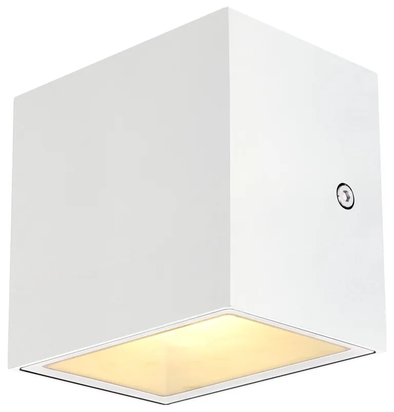 SLV 1002033 Sitra Cube, venkovní nástěnné svítidlo, LED 10W 3000K, bílé, výška 11cm, IP44