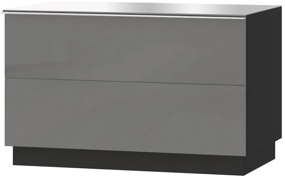 Závěsný TV stolek Henry Typ 39 (šedá + šedý vysoký lesk). 1030289