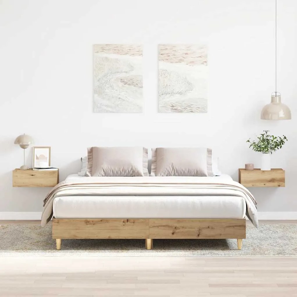 Rám postele bez matrace Artisan Dub 150x200 cm kompozitní dřevo 3328716