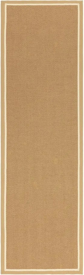 Oboustranný/ručně tkaný jutový běhoun v přírodní barvě 68x240 cm Bordo Herringbone Linen – Asiatic Carpets